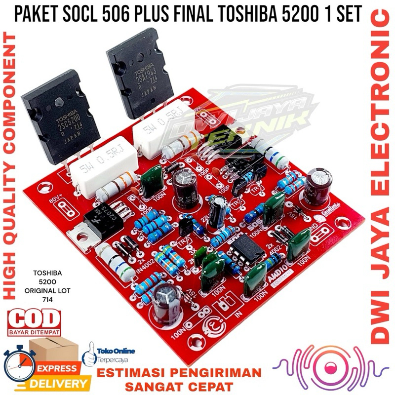 Jual Power Amplifier SOCL 506 Plus 1set Final Toshiba 5200 | Shopee ...