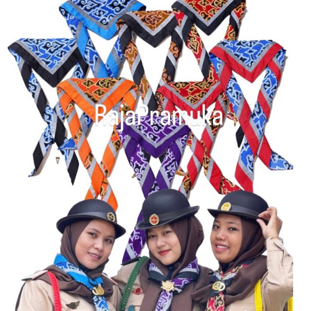 Jual Scraft Pramuka Batik Mega Mendung Scarf Menyala Skraf Scout Nyala Shopee Indonesia