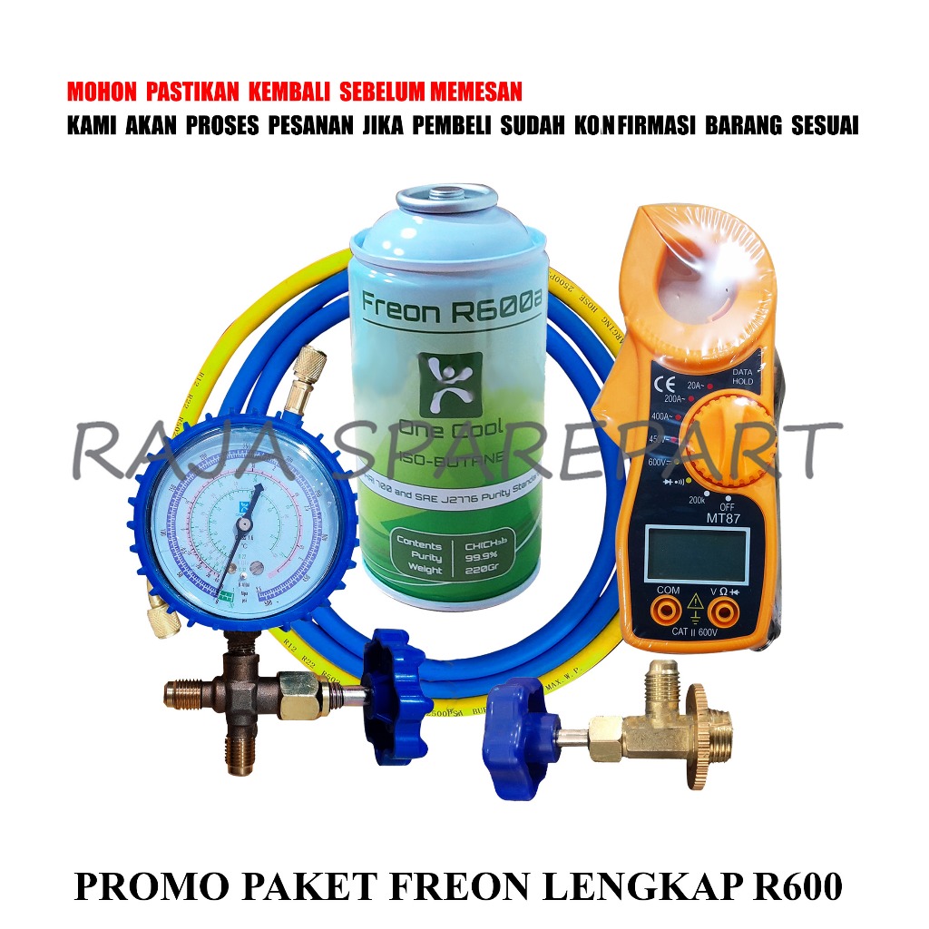 Jual PAKET FREON R600 / PAKET HEMAT PENGISIAN FREON / PROMO PAKET FREON LENGKAP R600 ONE COOL ...