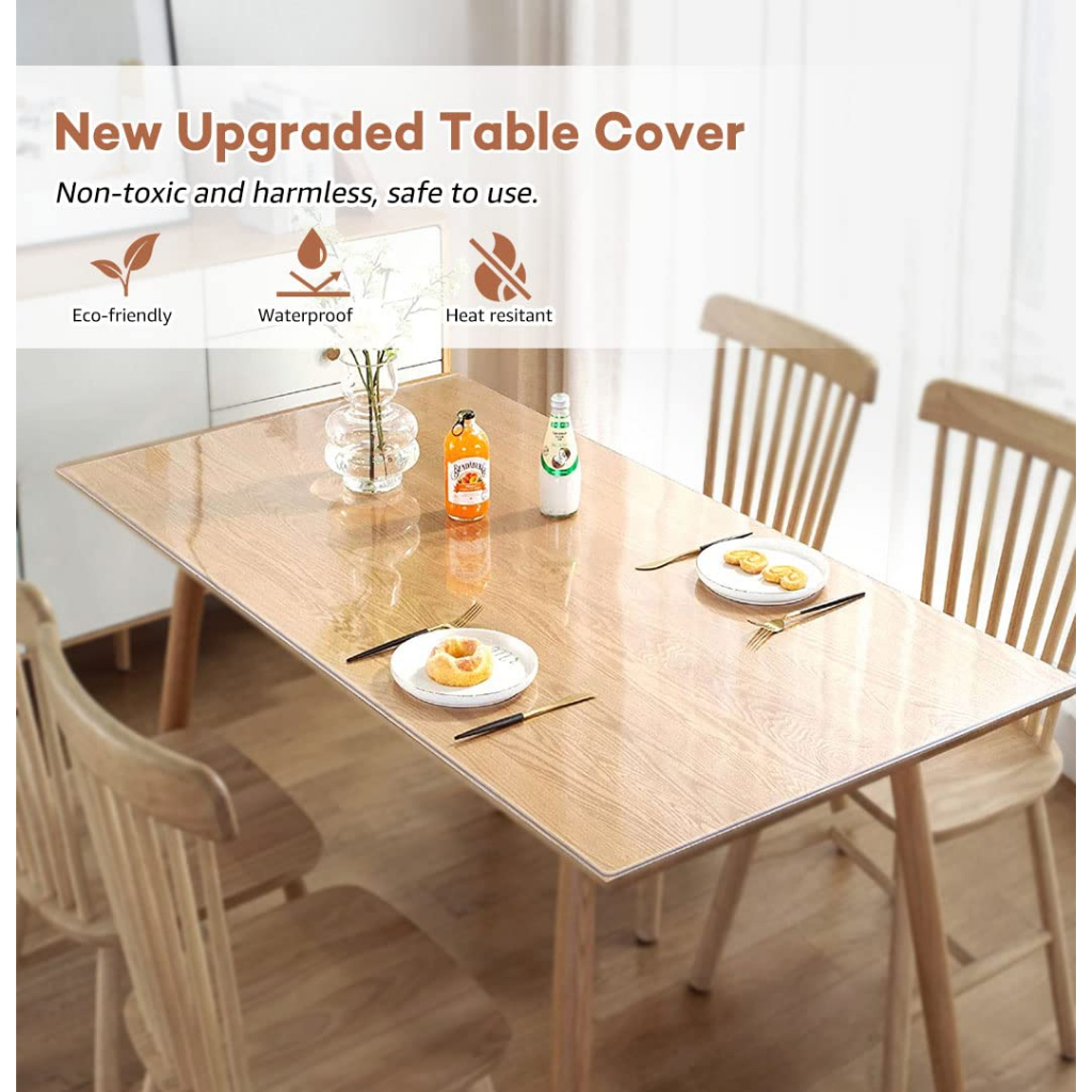 Jual Taplak meja plastik transparan bahan mika plastik taplak meja PVC transparan ketebalan 1 ...