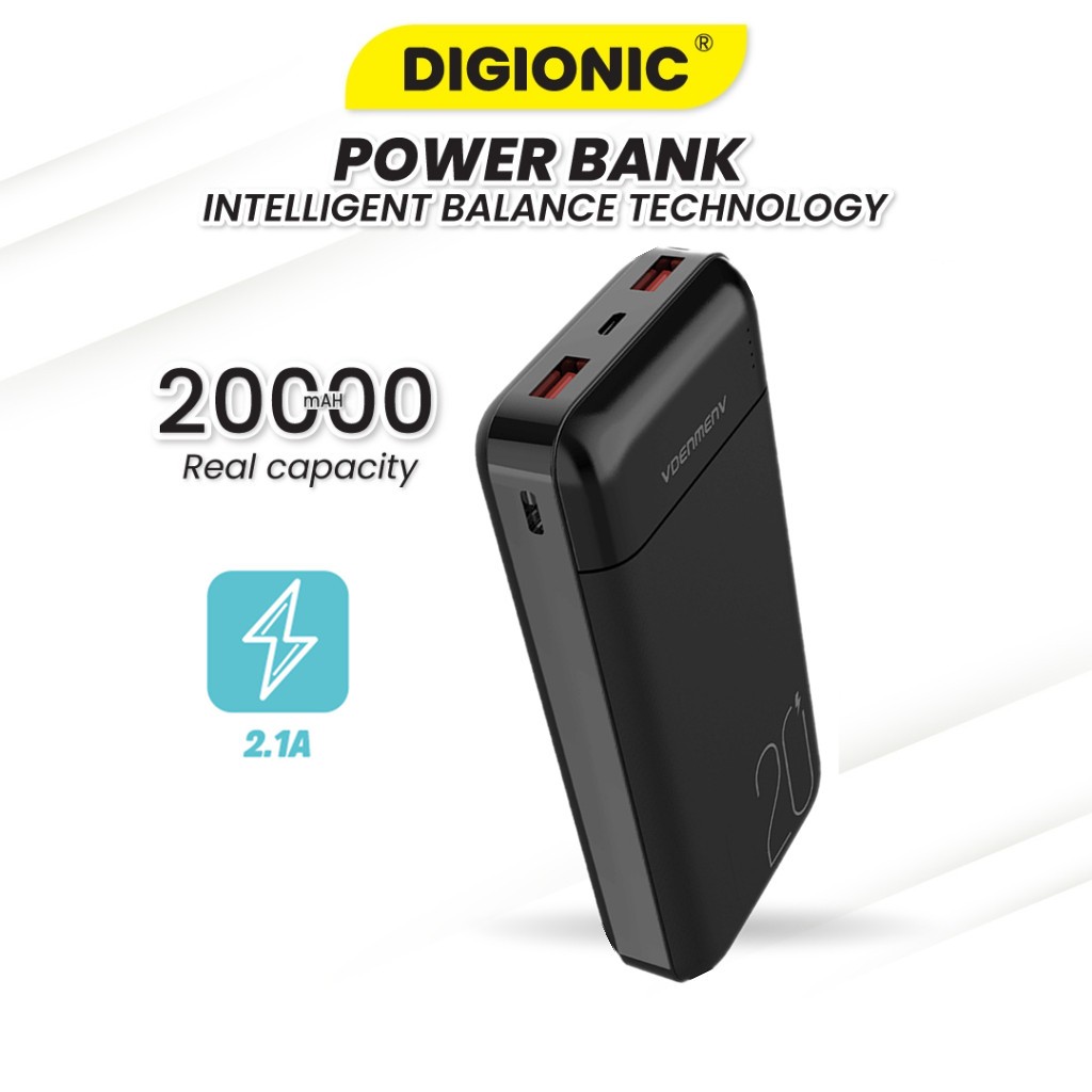 Jual VDENMENV DP37 Powerbank 20000mAh/72Wh Real Capacity LED Battery ...