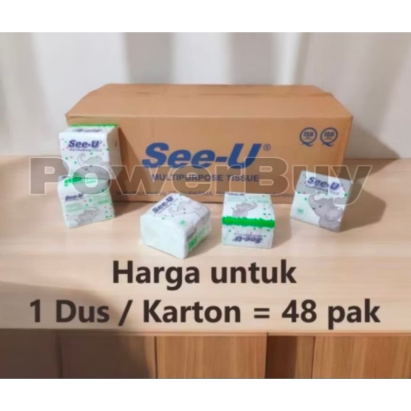 Jual 1 Dus Tissue See-u Multipurpose Pop Up 150 Sheet 1 Ply /Tissue ...