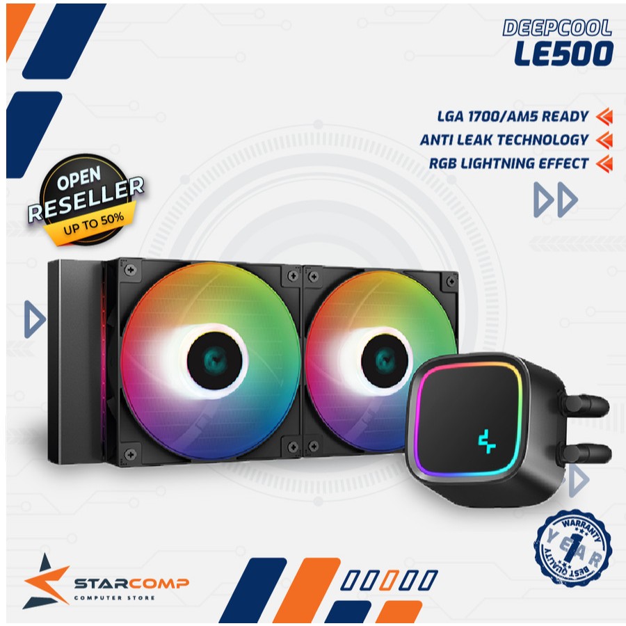 Jual DeepCool LE500 240mm AIO Liquid Cooler CPU Fixed RGB LE 500 ...