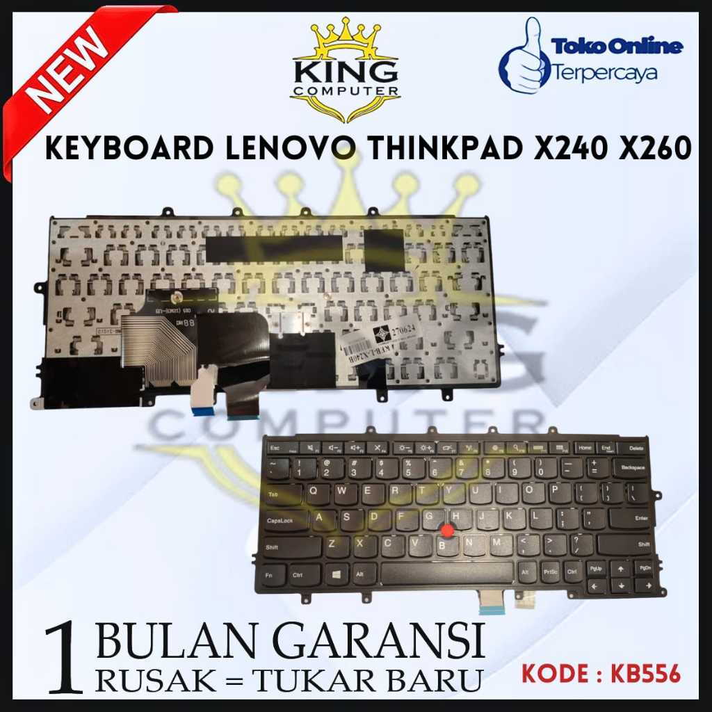 Jual KEYBOARD LENOVO THINKPAD X240 X240S X240I X250S X250 X270 BLACK ...