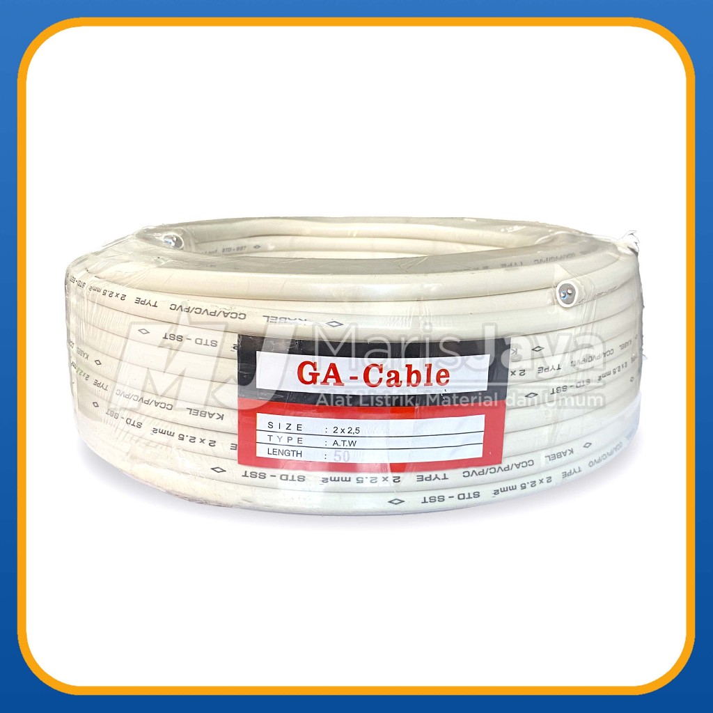 Jual Kabel Listrik GA-CABLE NYM 2x2,5 2x2.5 mm 50 meter (PER ROLL ...