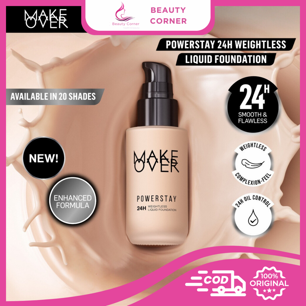 Jual Make Over Powerstay 24H Weightless Liquid Foundation - 40ml | Shopee Indonesia
