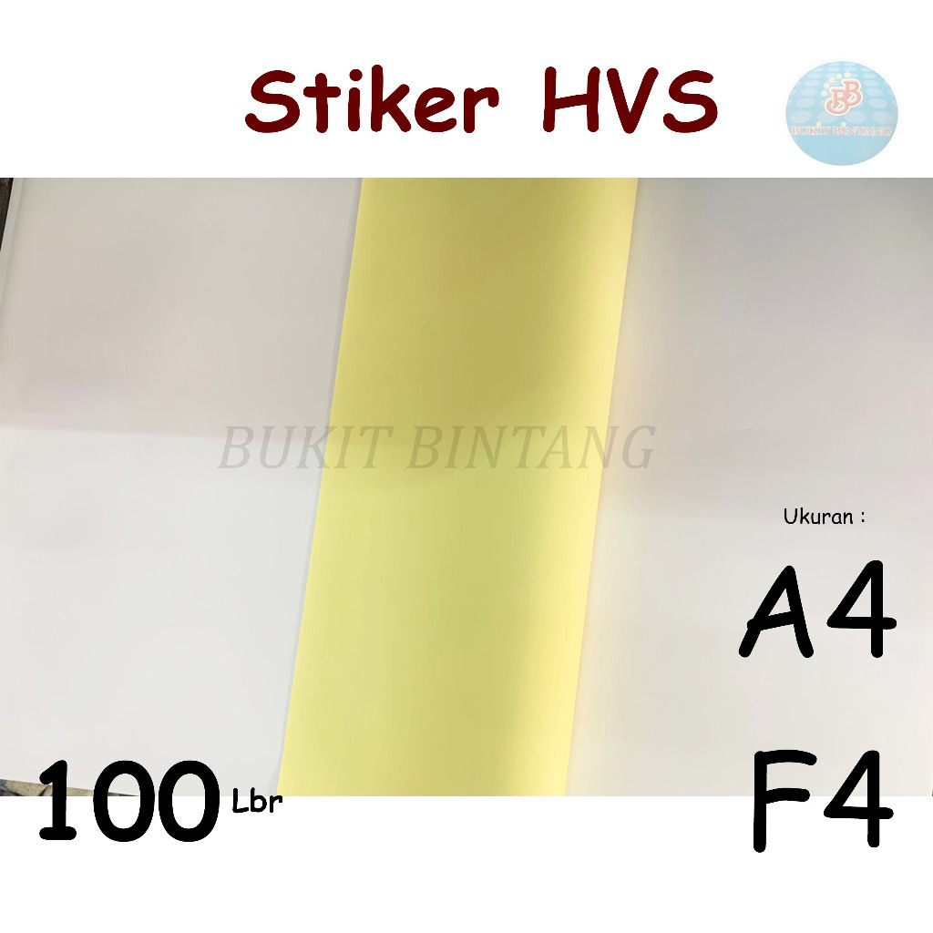 Jual Stiker HVS Doff / tidak kilat Uk A4 / F4 , Isi 100 Lembar | Shopee Indonesia