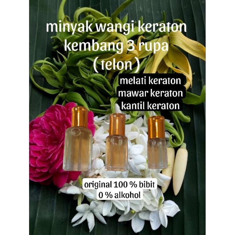 Jual minyak wangi bunga 3 rupa keraton bunga telon | Shopee Indonesia