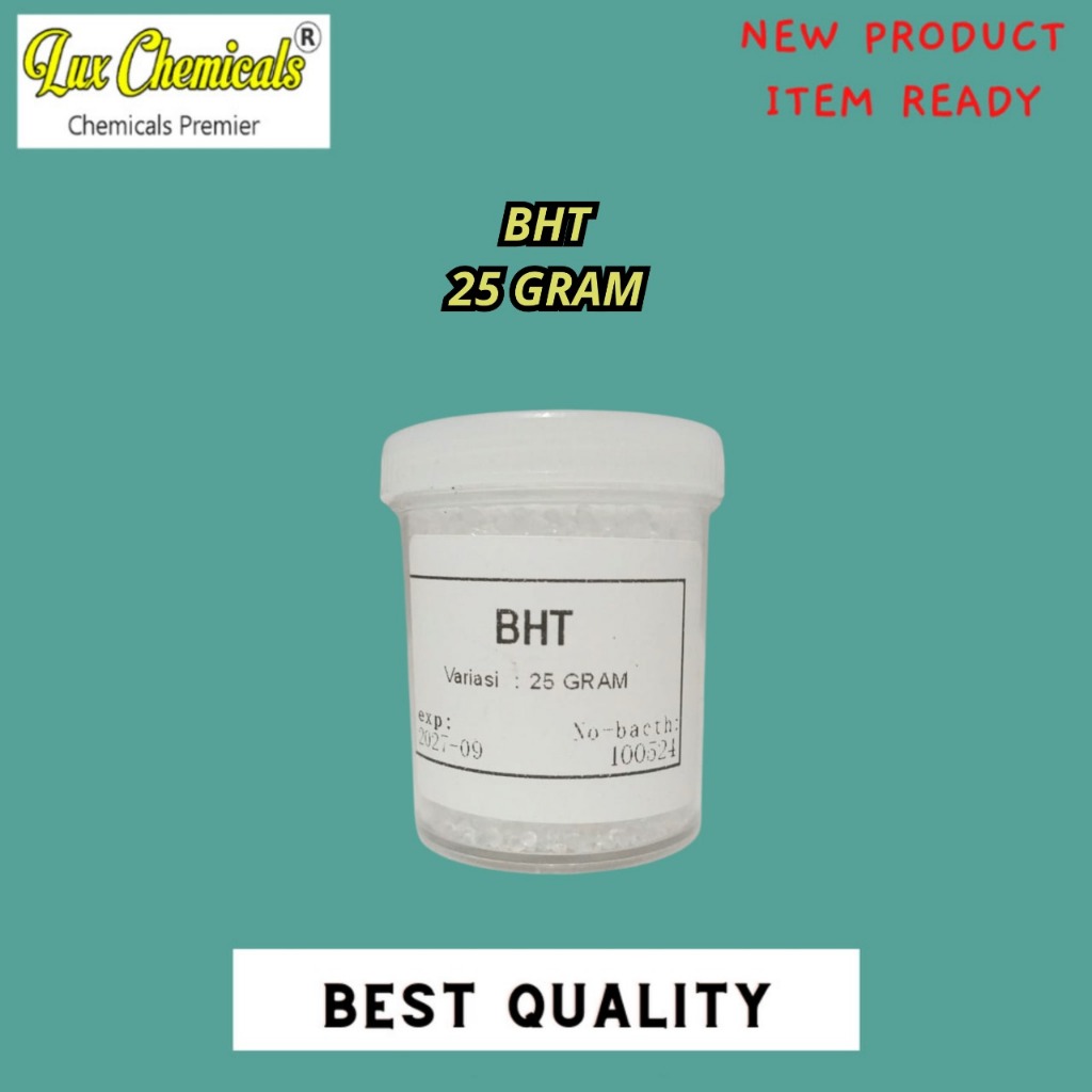 Jual BHT / BUTYLATED HYDROXYTOLUENE 25 GRAM BEST QUALITY | Shopee Indonesia