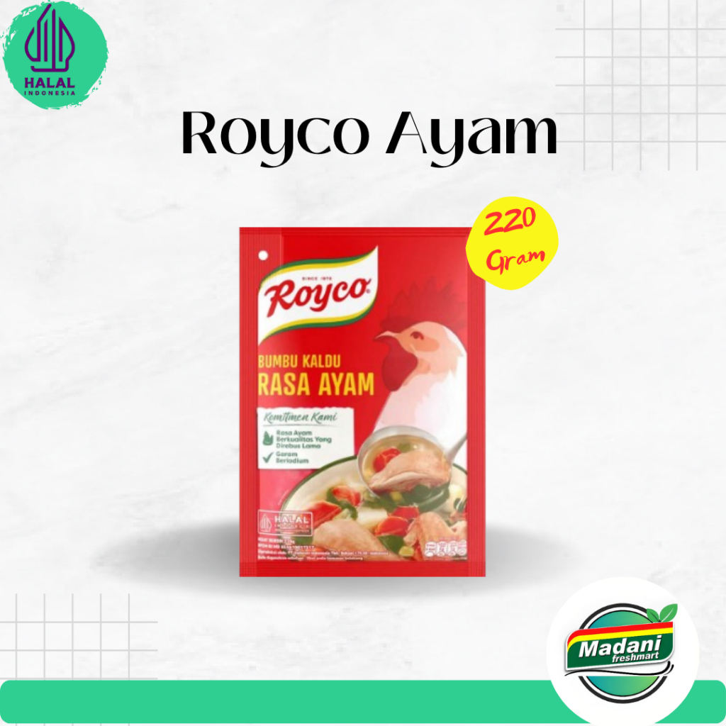 Jual Royco Ayam / Penyedap Rasa Kaldu Ayam 220 gram (Bumbu Dapur ...