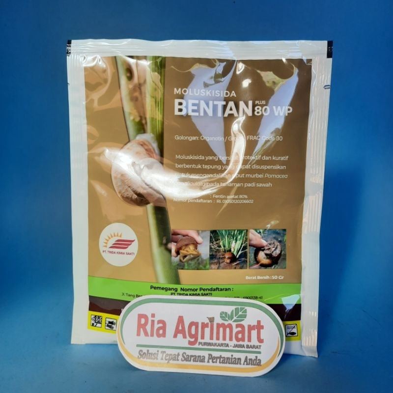 Jual Bentan 80WP Coklat 50gr Moluskisida Fentin Asesat Racun Keong ...