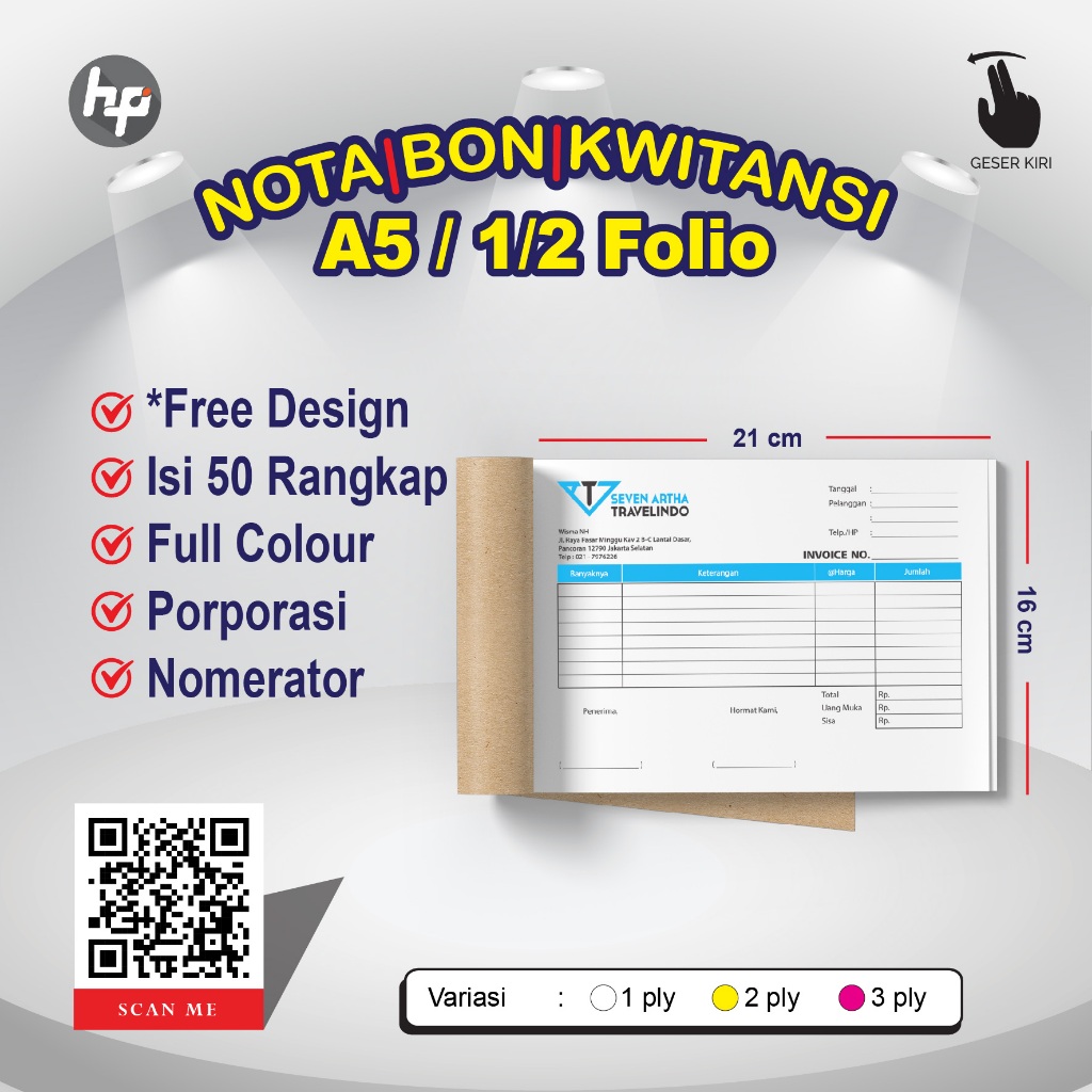Jual CETAK CUSTOM A5 NOTA / BON / KWITANSI / FAKTUR / SURAT JALAN ...