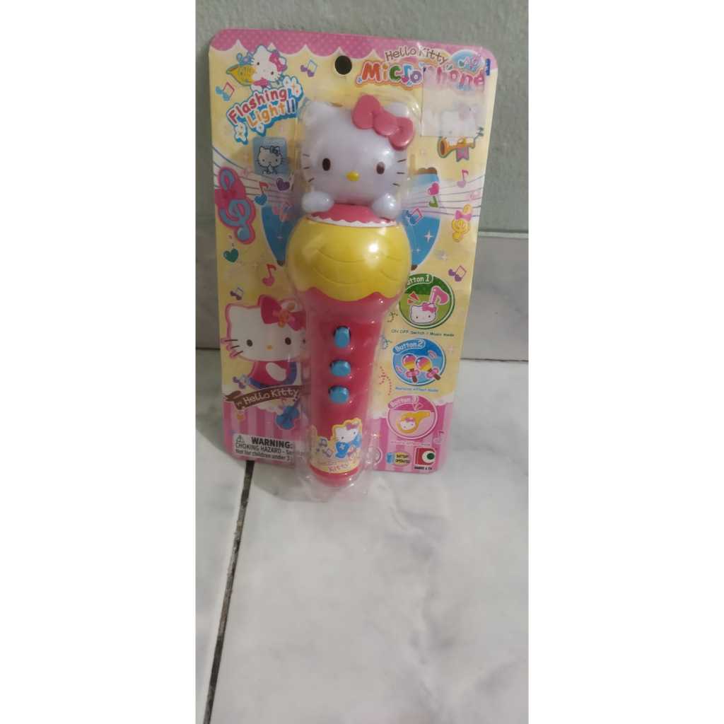Jual Bnib segel hello Kitty Flashlight music mic | Shopee Indonesia