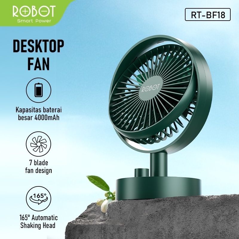 Jual ROBOT RT-BF18 Plus Mini Desktop Fan Kipas Angin Meja Mini Portable ...
