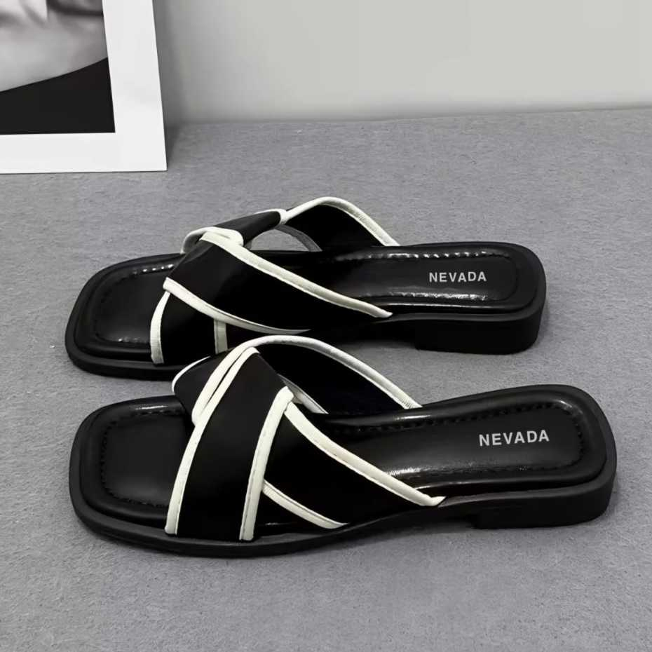 Jual Sandal Teplek Selop Flat Wanita Terbaru Korean Style Slip-on ...