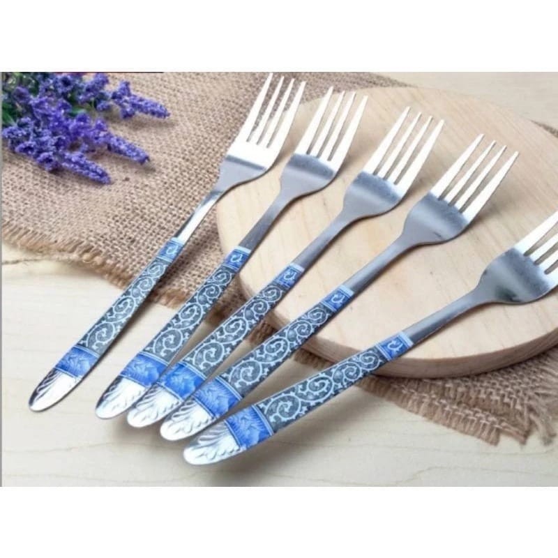 Jual Garpu Batik Stainless 12 Pcs Sendok Makan Set Peralatan Makan ...