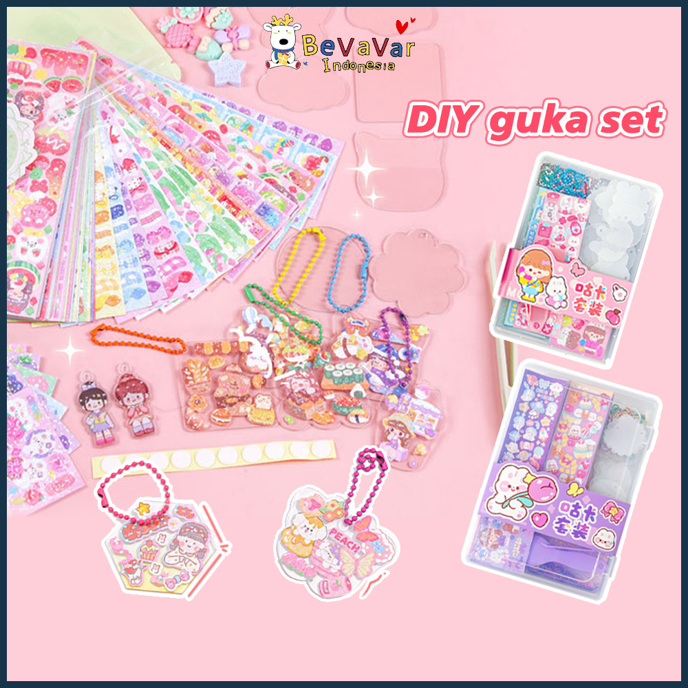 Jual BEVAVAR diy kotak gantungan kunci akrilik set lucu gooka diy murah ...