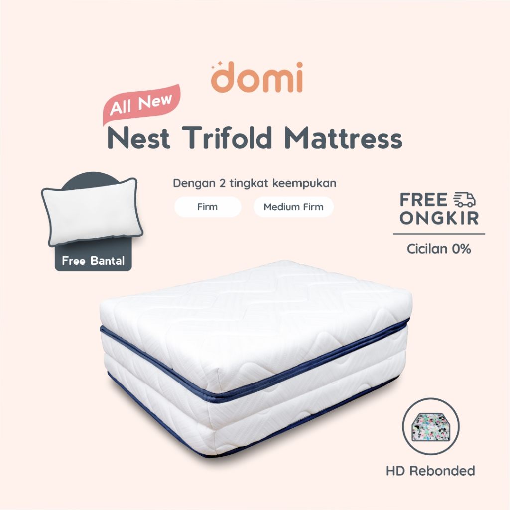 Jual Domi Nest Trifold Mattress Rebonded 90x200 - Kasur Lantai Lipat ...