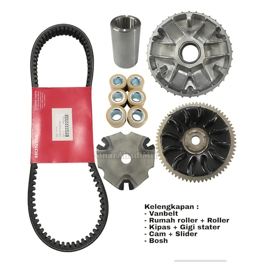 Jual Vanbelt Vanbel Fanbel Vbelt + Rumah Roller Set + Kipas Vario 110 Karbu Lama KVB | Shopee ...