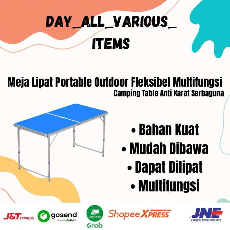 Jual Meja Lipat Portable Outdoor Lipet Koper Camping Table Anti Karat ...