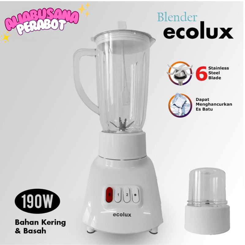 Jual BLENDER ECOLUX /BLENDER OMICKO ANTI PECAH/ BLENDER SERBAGUNA | Shopee Indonesia