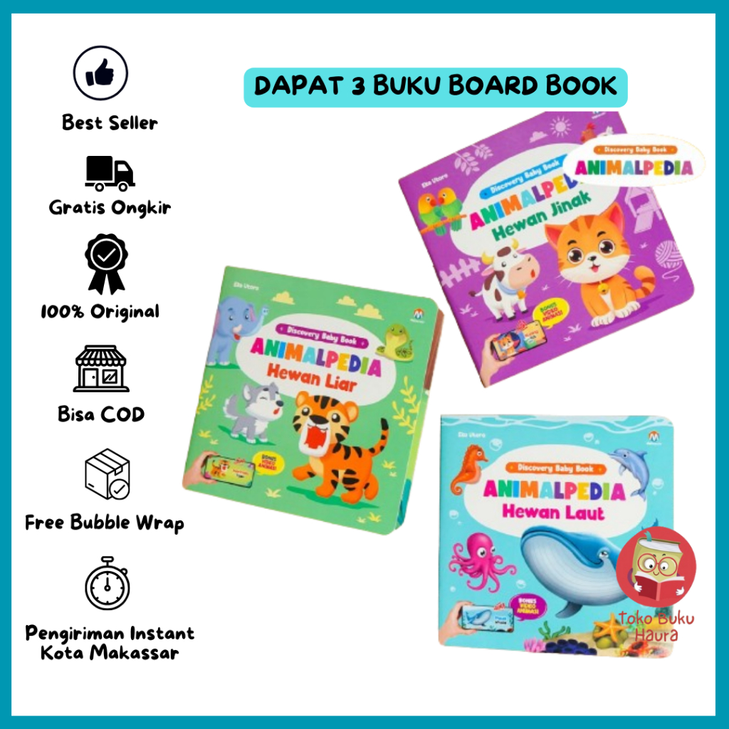Jual [TBH] Discovery Baby Book Animalpedia (3 Buku/Board Book) | Shopee ...