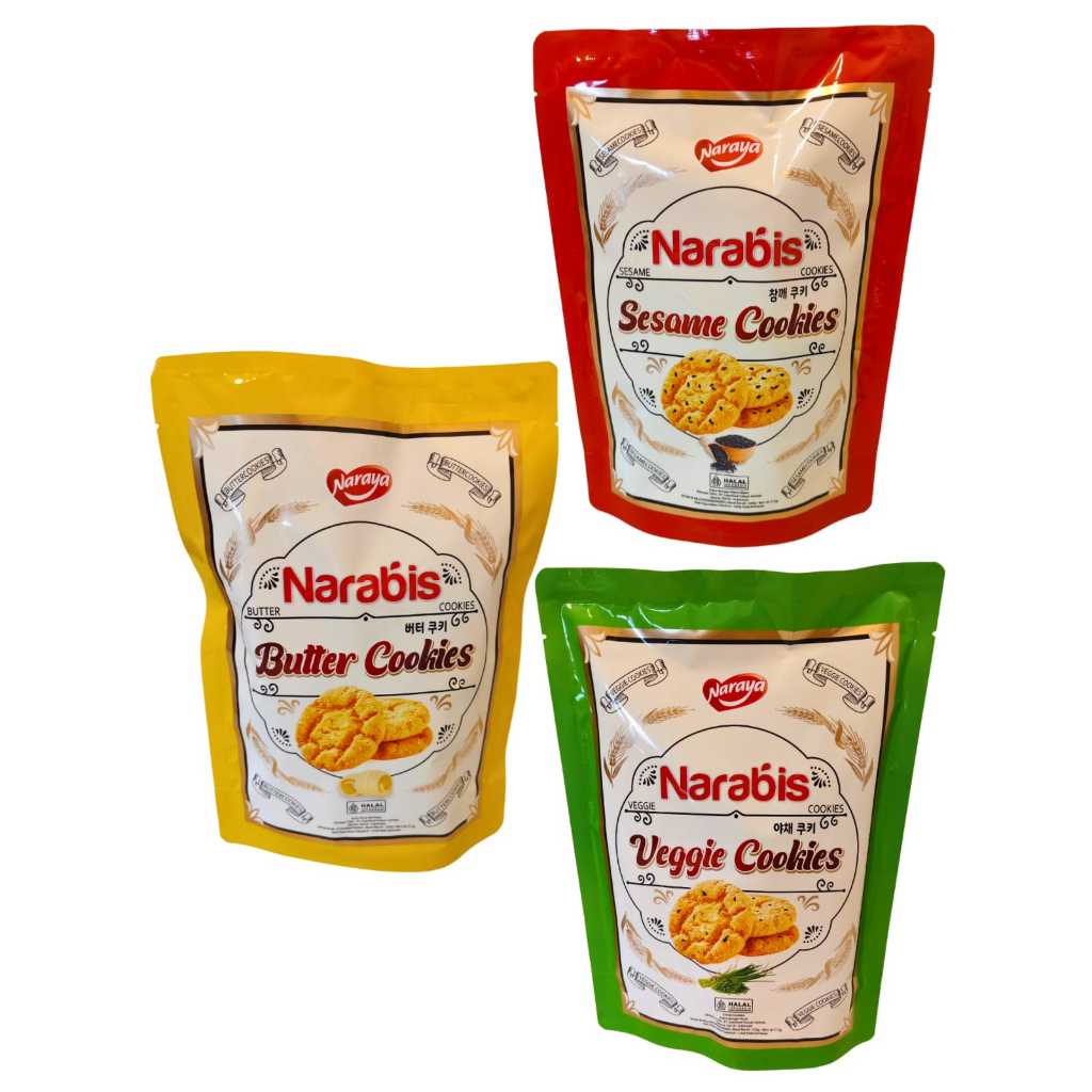 Jual NARAYA NARABIS COOKIES 220g Kukis Dengan Wijen Hitam Sesame Veggie ...
