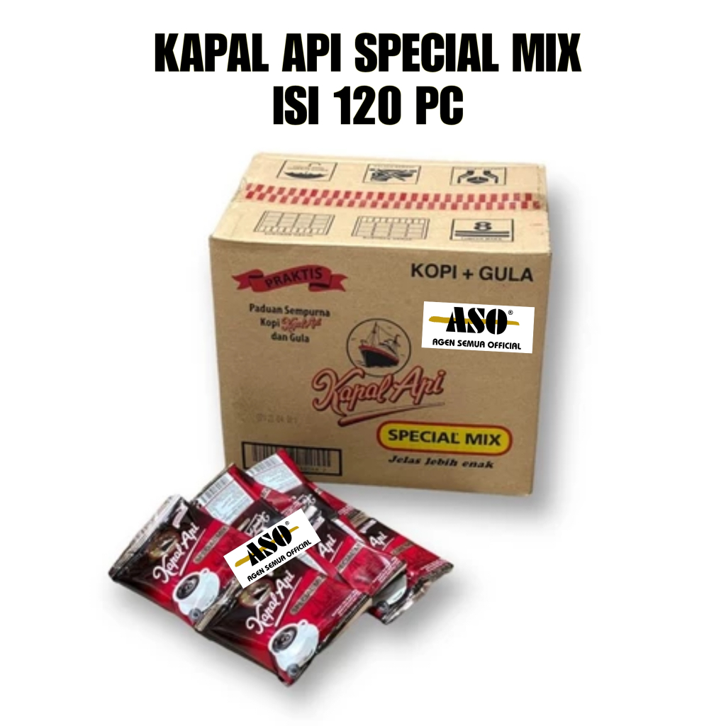 Jual KOPI KAPAL API SPECIAL MIX 25 gr KOPI ( DUS = 120 pc ) | Shopee ...