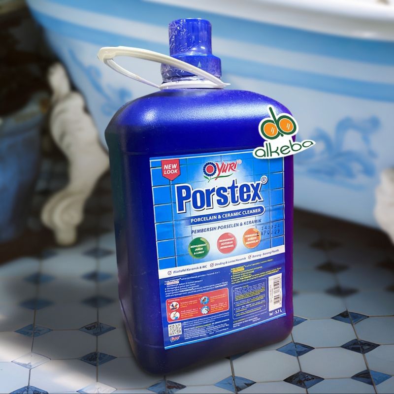 Jual Yuri Porstex galon isi 3,7 liter Pembersih Noda Porcelin Closet ...