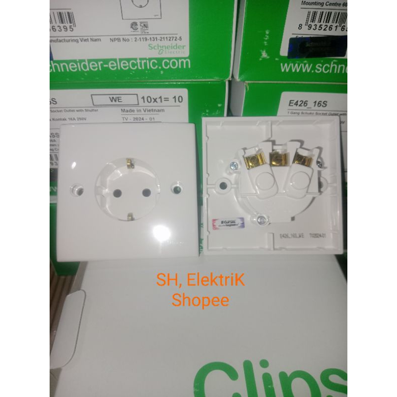 Jual stop kontak Clipsal E426/16S Stop kontak SCHNEIDER S-CLASSIC | Shopee Indonesia