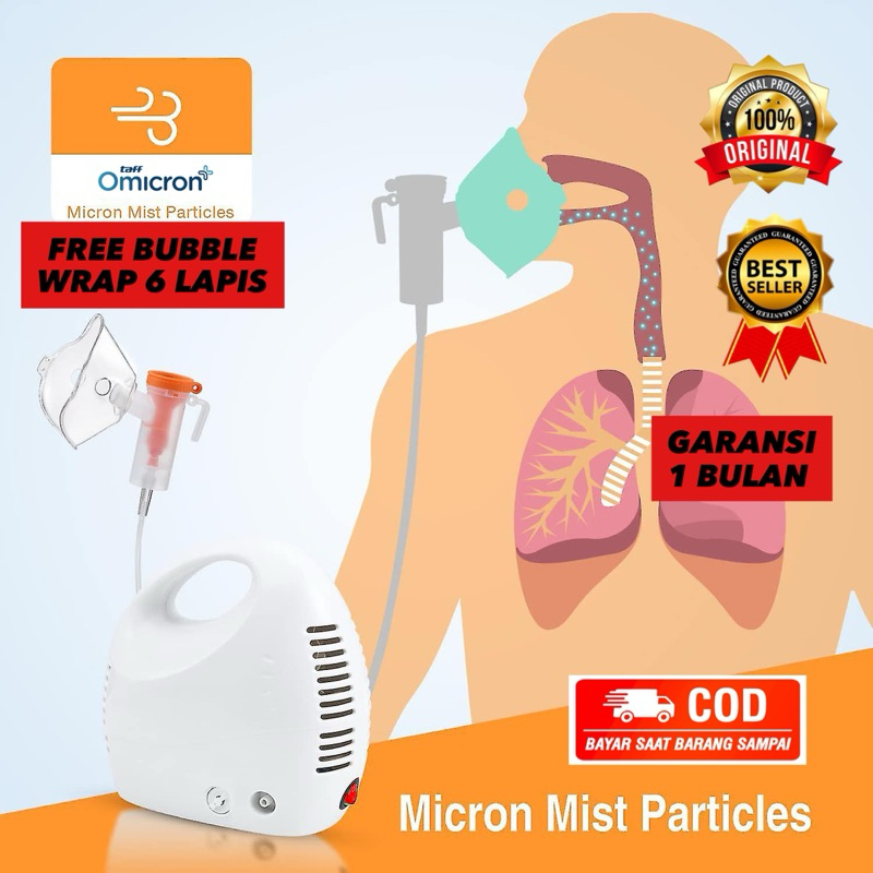 Jual TaffOMICRON Alat Terapi Pernapasan Compressor Nebulizer Atomizer | Shopee Indonesia