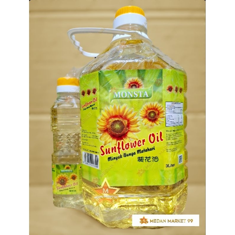 Jual MONSTA | SUN FLOWER OIL 3 LITER | MINYAK BUNGA MATAHARI | MINYAK ...