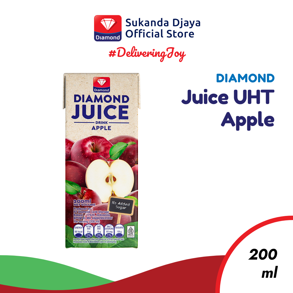 Jual Diamond Juice UHT Apple Unsweet 200 ML | Shopee Indonesia