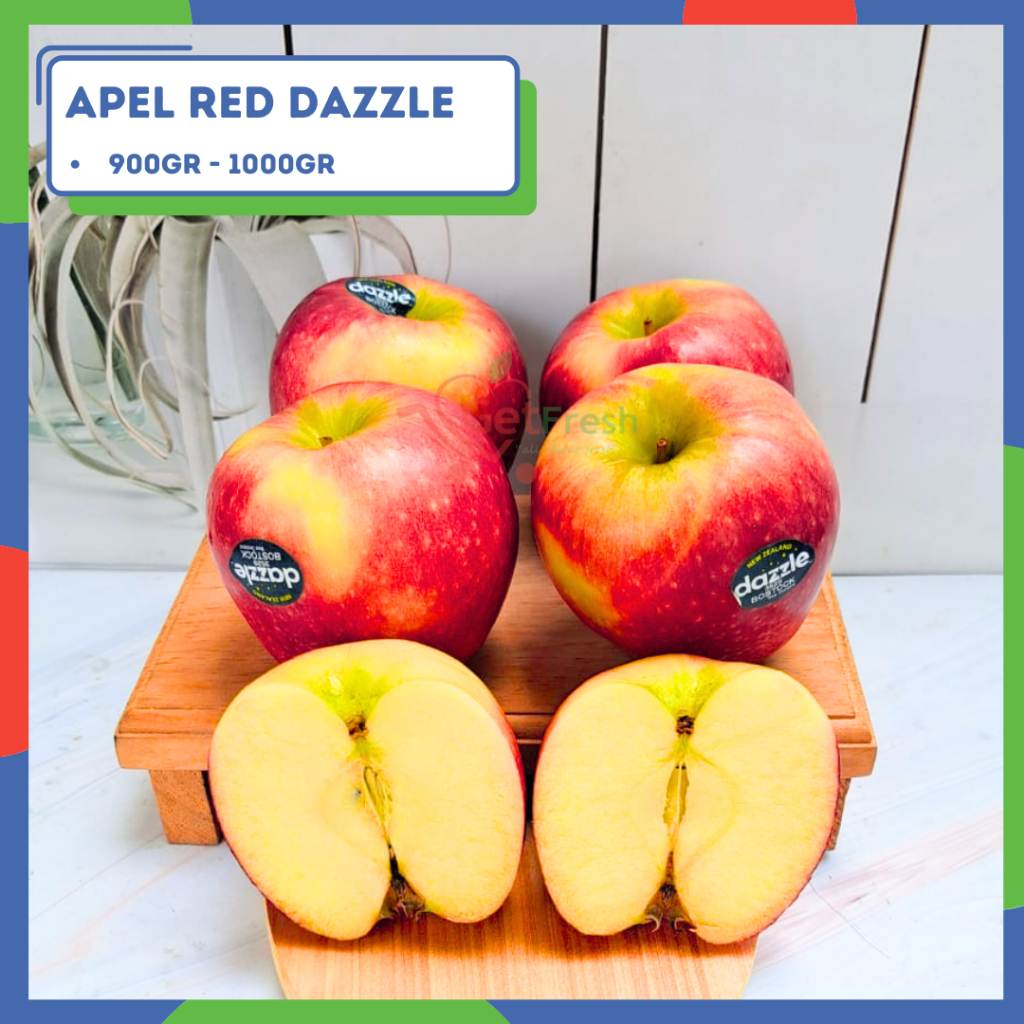 Jual Apel Red Dazzle New Zealand - Pack 900gr - 1kg | Shopee Indonesia