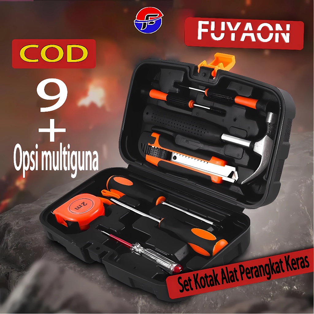 Jual COD Toolbox Perangkat kerasSet 9 bagian Hand Toolset tool box set ...
