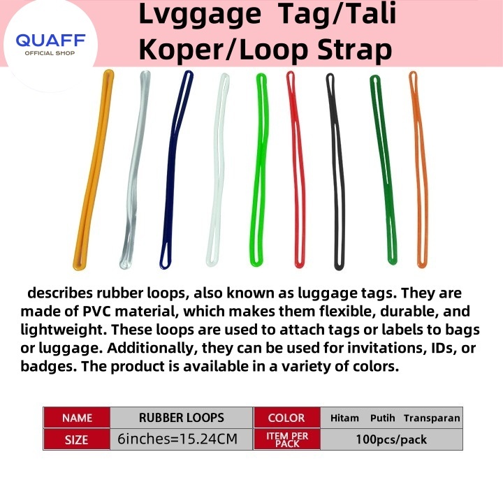 Jual 100pcs Tali Koper / Tali Loop Strap / Tali Untuk Luggage Tag ...
