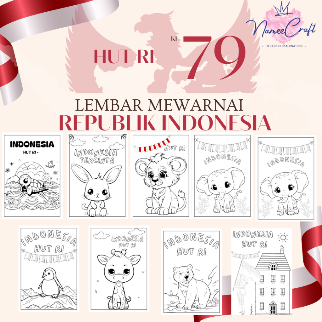 Jual KERTAS MEWARNAI HUT RI / KERTAS GAMBAR KEMERDEKAAN / TEMA KEMERDEKAAN / A4 / WORKSHEET ...