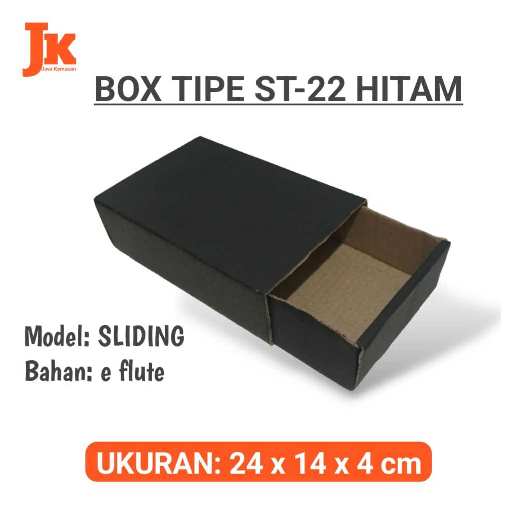 Jual KARDUS ST-22 HITAM KOTAK BOX KARTON CORRUGATED SLIDING HITAM KECIL ...