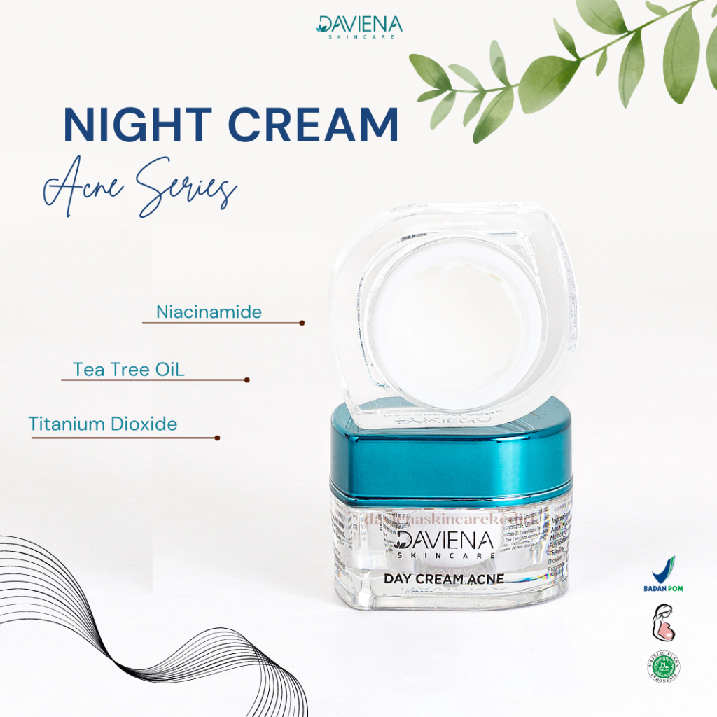 Jual (OFFICIAL DAVIENA) NIGHT CREAM ACNE SERIES DAVIENA SKINCARE ...