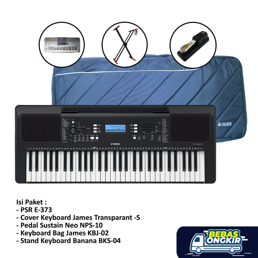 Jual Paket Premium Keyboard Yamaha PSR-E373 / Keyboard Yamaha PSR E 373 | Shopee Indonesia