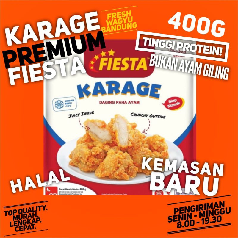 Jual FIESTA CHICKEN KARAGE Premium Nugget Naget Ayam 400g | Shopee ...