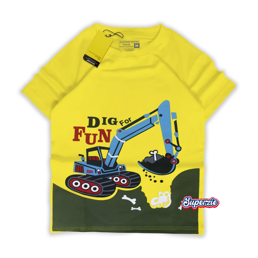 Jual RGKids Kaos Anak Laki Laki 4-13 Tahun Excavator Dig Fun Beko ...