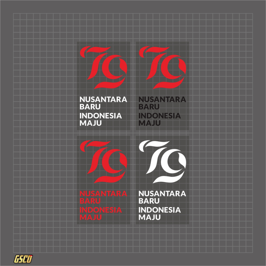 Jual Cutting Sticker HUT Republik Indonesia 79 Tahun Nusantara Baru ...