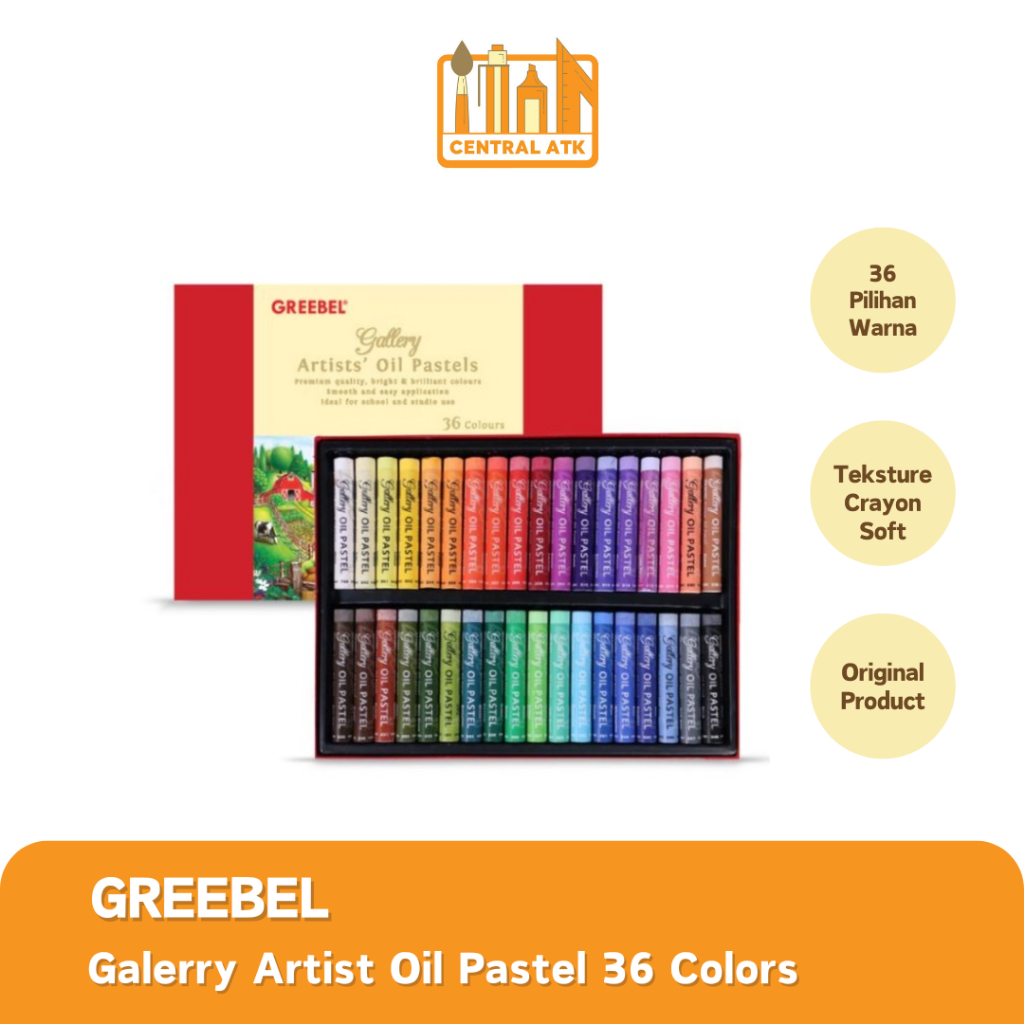 Jual CRAYON OIL PASTEL GREEBEL ARTIST 36 WARNA | Shopee Indonesia