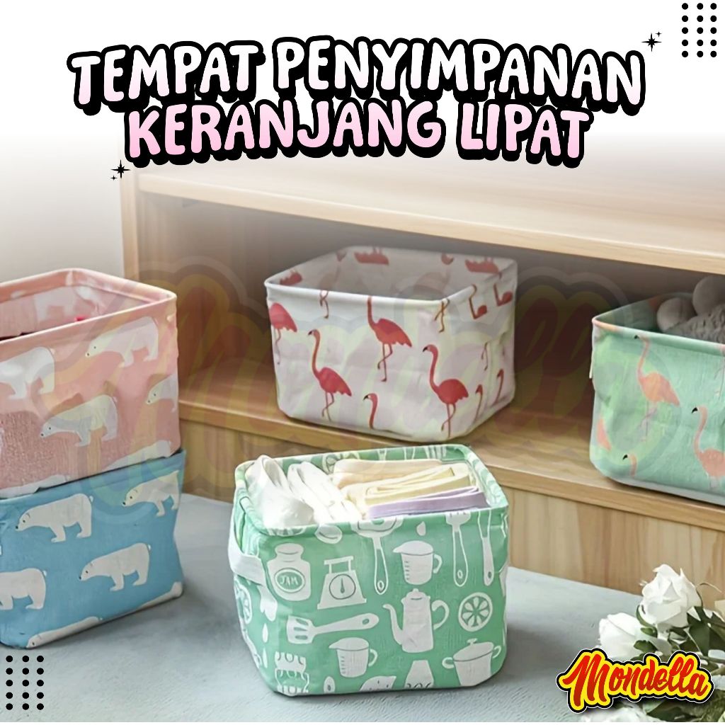 Jual Tempat Penyimpanan Keranjang Lipat Tempat Barang Atk Mainan ...