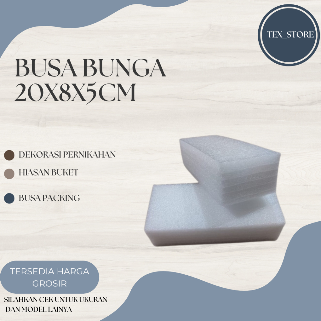Jual Foam Busa bunga Putih / Oasis busa bunga kering / Oasis buket ...