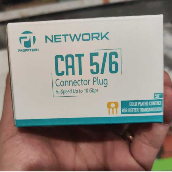 Jual Profftech / IP Link Konektor UTP RJ45 isi 100 Cat 5e RJ 45 ...