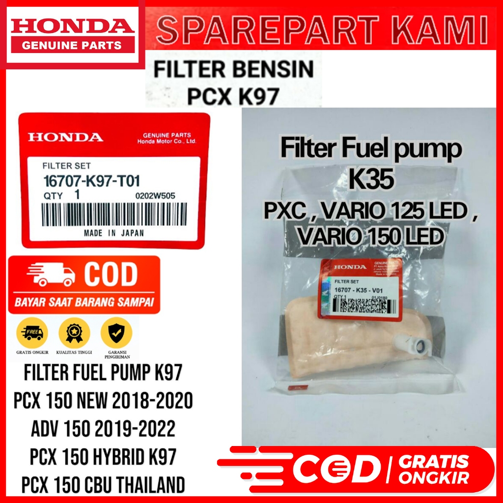 Jual SARINGAN BENSIN FILTER FUEL PUMP FILTER SET HONDA PCX 150 CBU ...