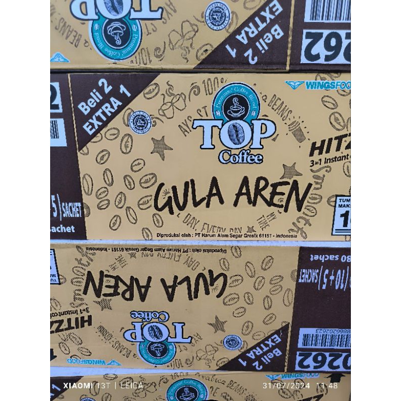 Jual Kopi Top Gula Aren 1 Dos (12 Rtg) | Shopee Indonesia