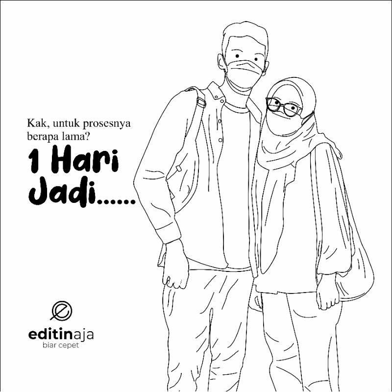 Jual Ilustrasi Wajah Lucu Line Art / Ilustrasi Wajah Simpel / Line Art ...